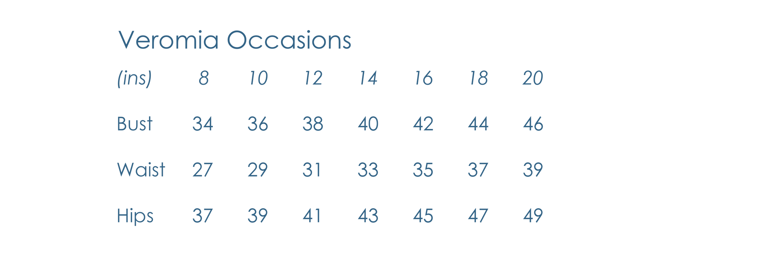 Size Guide – The Rose Wardrobe